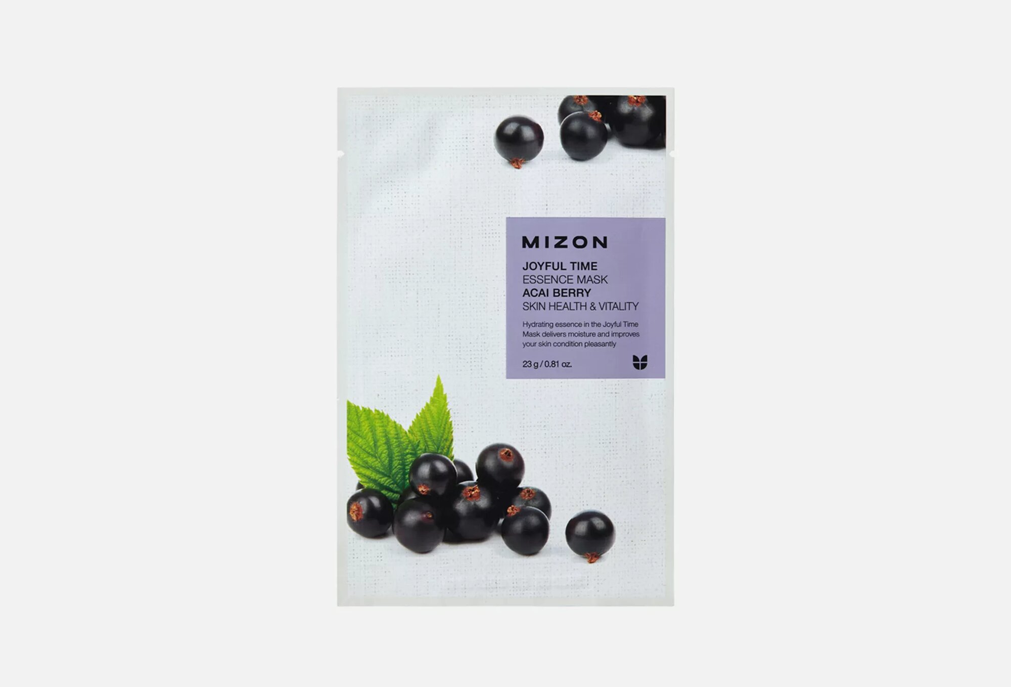 Тканевая маска для лица MIZON Joyful Time Essence Mask Acai Berry 23 мл