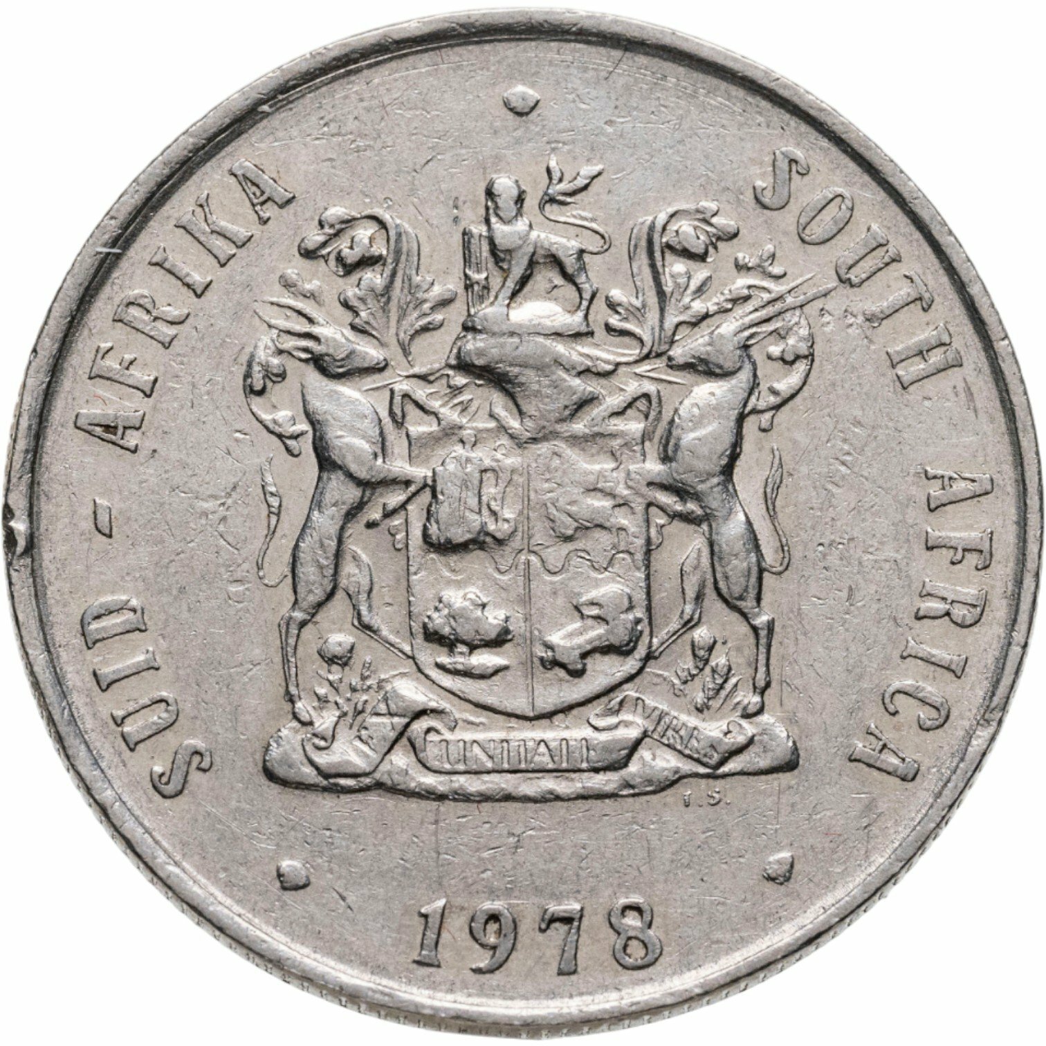 ЮАР 1 ранд рэнд, rand 1978, Никель, в сохранности VF