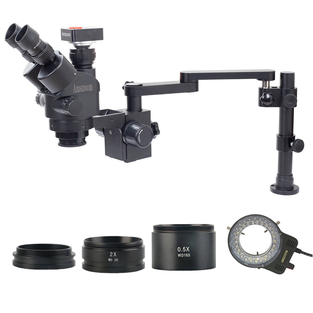 3.5X-90X симулярно-фокальный тринокулярный стерео цифровой микроскоп с цифровой видеокамерой 4K 60MP
