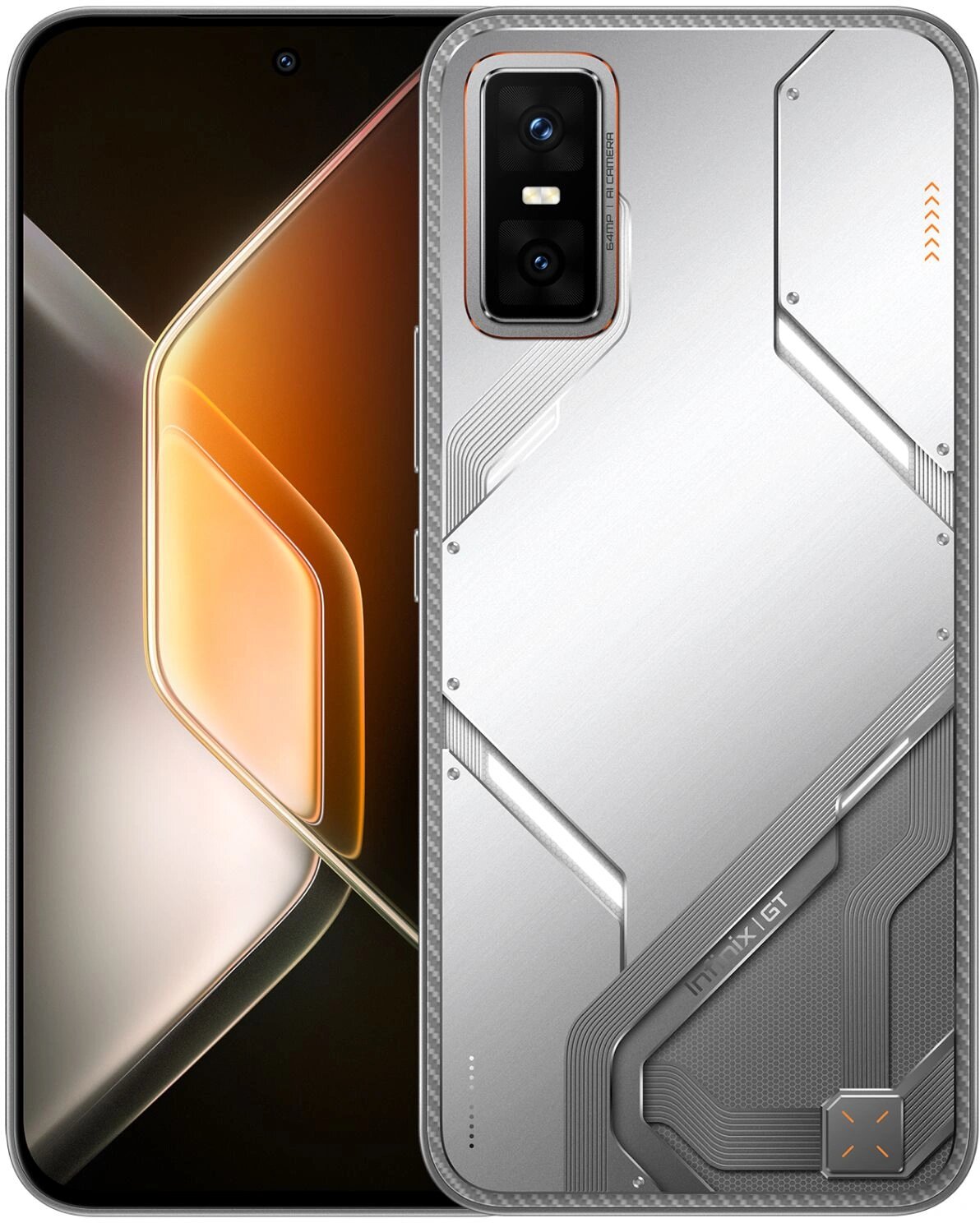 Смартфон Infinix X6876 GT 30 256Gb 8Gb белый моноблок 3G 4G 2Sim 6.78" 1224x2720 Android 15 64Mpix 802.11 a/b/g/n/ac/ax NFC GPS Protect FM