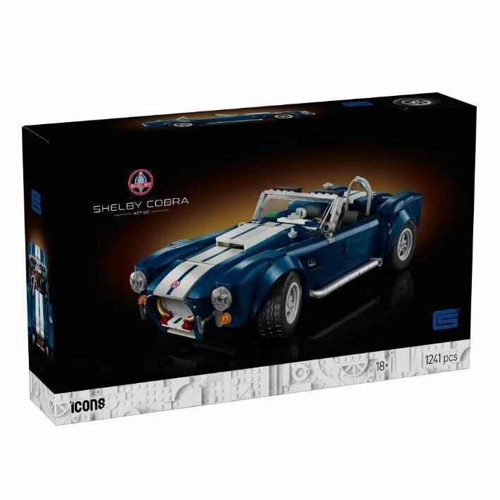 Совместимость с LEGO 10357 Dodge Viper Shelby Cobra, ретро мускулистые спортивные автомобили, строительные блоки, детские игрушки