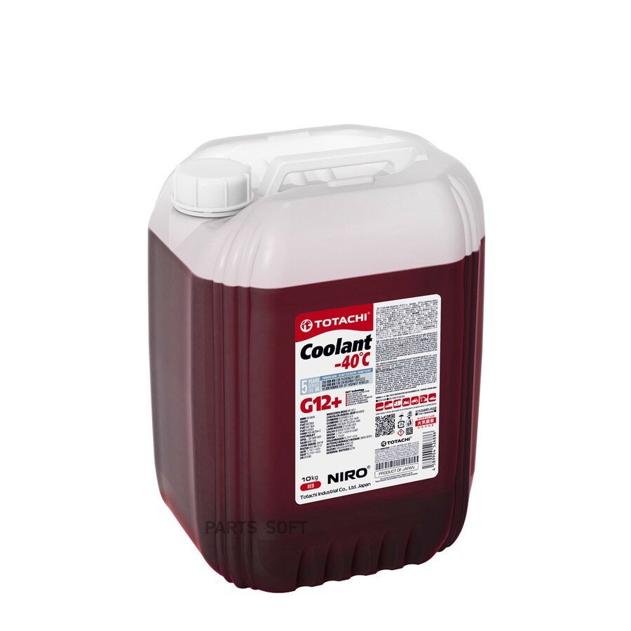 Антифриз TOTACHI NIRO COOLANT Red G12+ -40°C 10кг от официального дистрибьютора, TOTACHI, артикул 43110