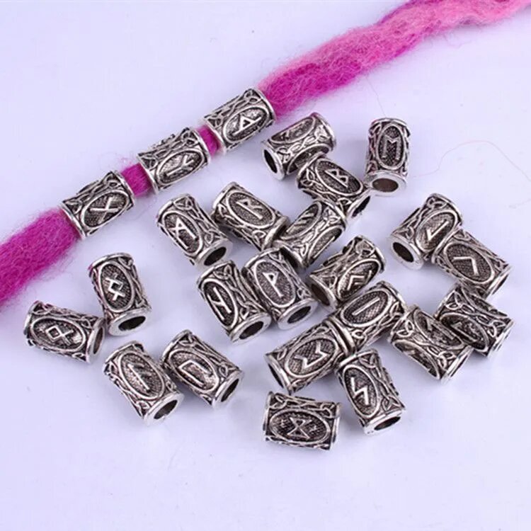 Бусина Руны/Набор из 24 штук.