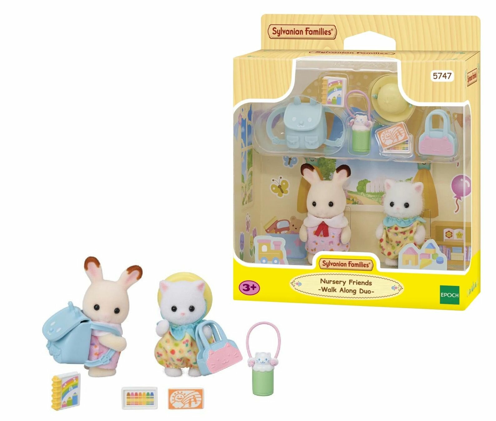 Фигурки Sylvanian Families 5747 Друзья в детском саду - прогулка вдвоем