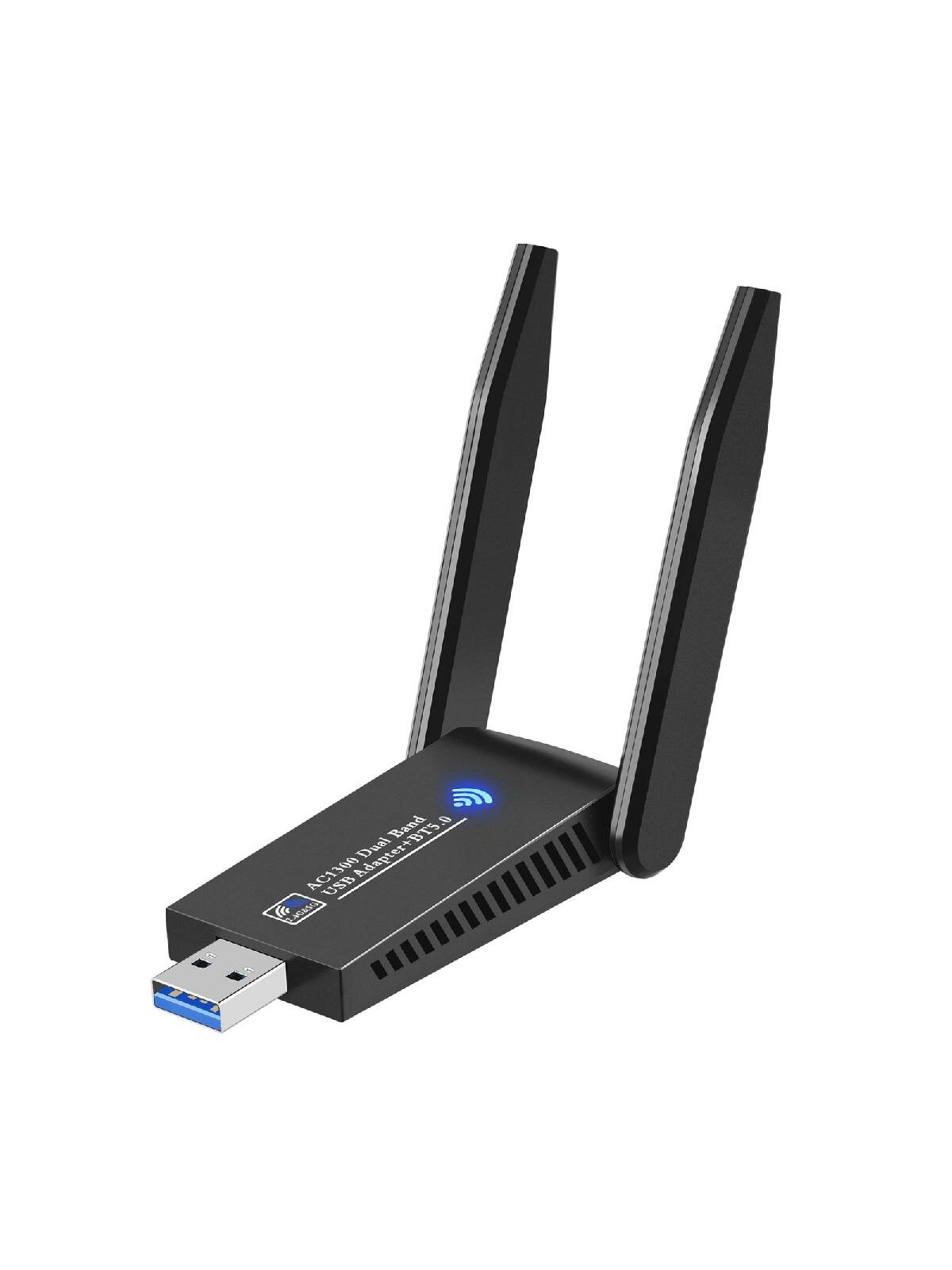 1300M USB3.0 WiFi Bluetooth-compatible5.0 Adapter 2 in1 Dongle Dual-Band 2.4G&5GHz Wireless Network Card Wlan Receiver