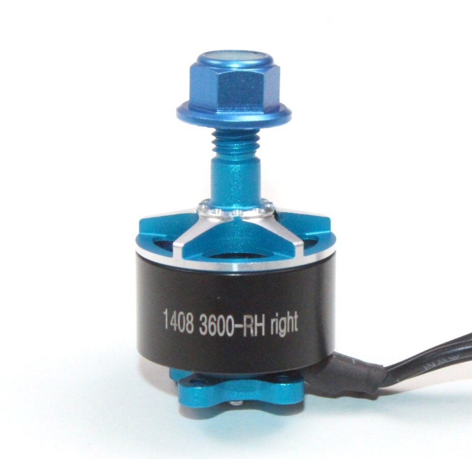 1408 3600-RH right, Электродвигатель бесщеточный, (3600KV, правая резьба, тип пропеллера: 30409, М5, LiPo=2-4S, Iном=12,