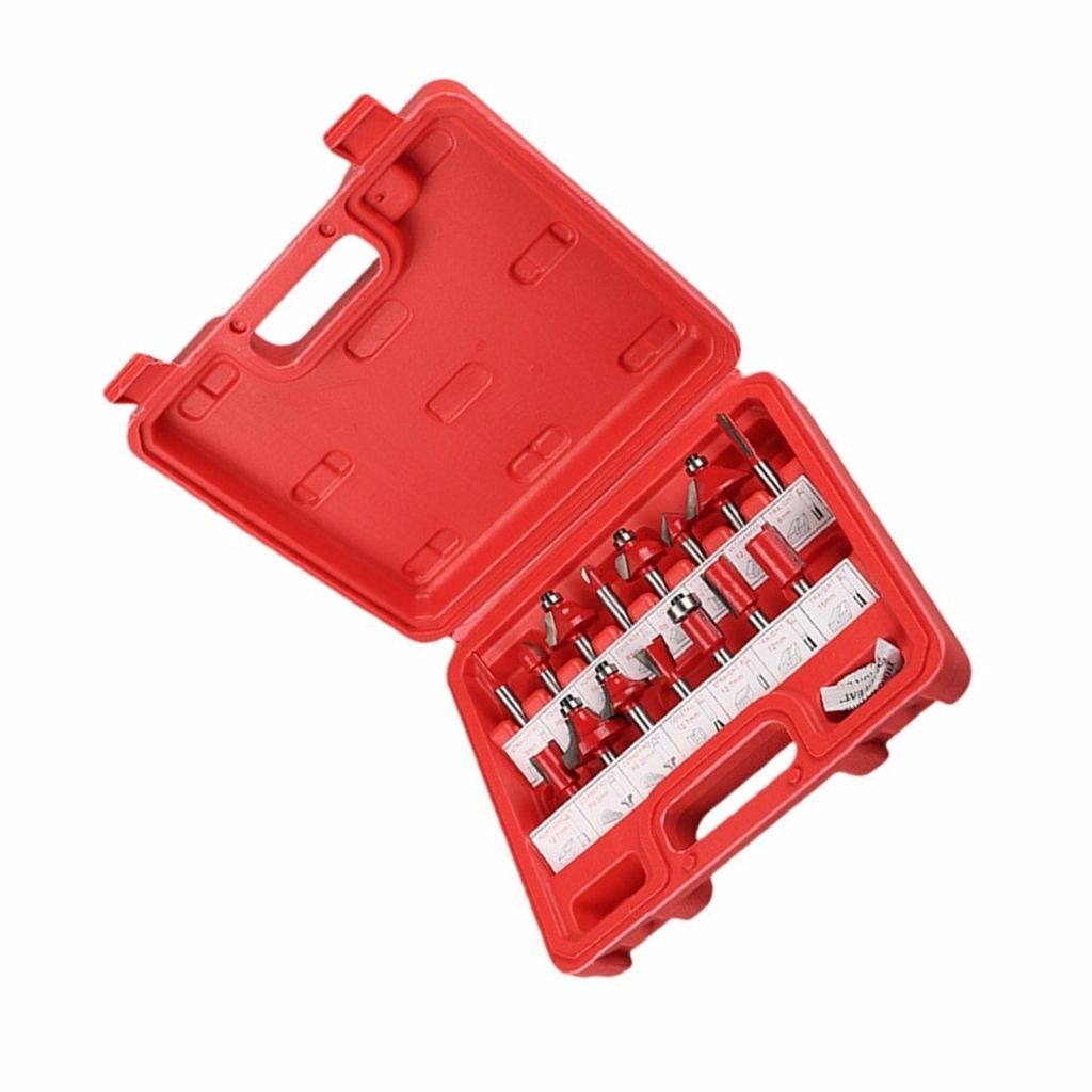 Набор фрез из легированной стали (15 шт.) 1/4" для деревообработки