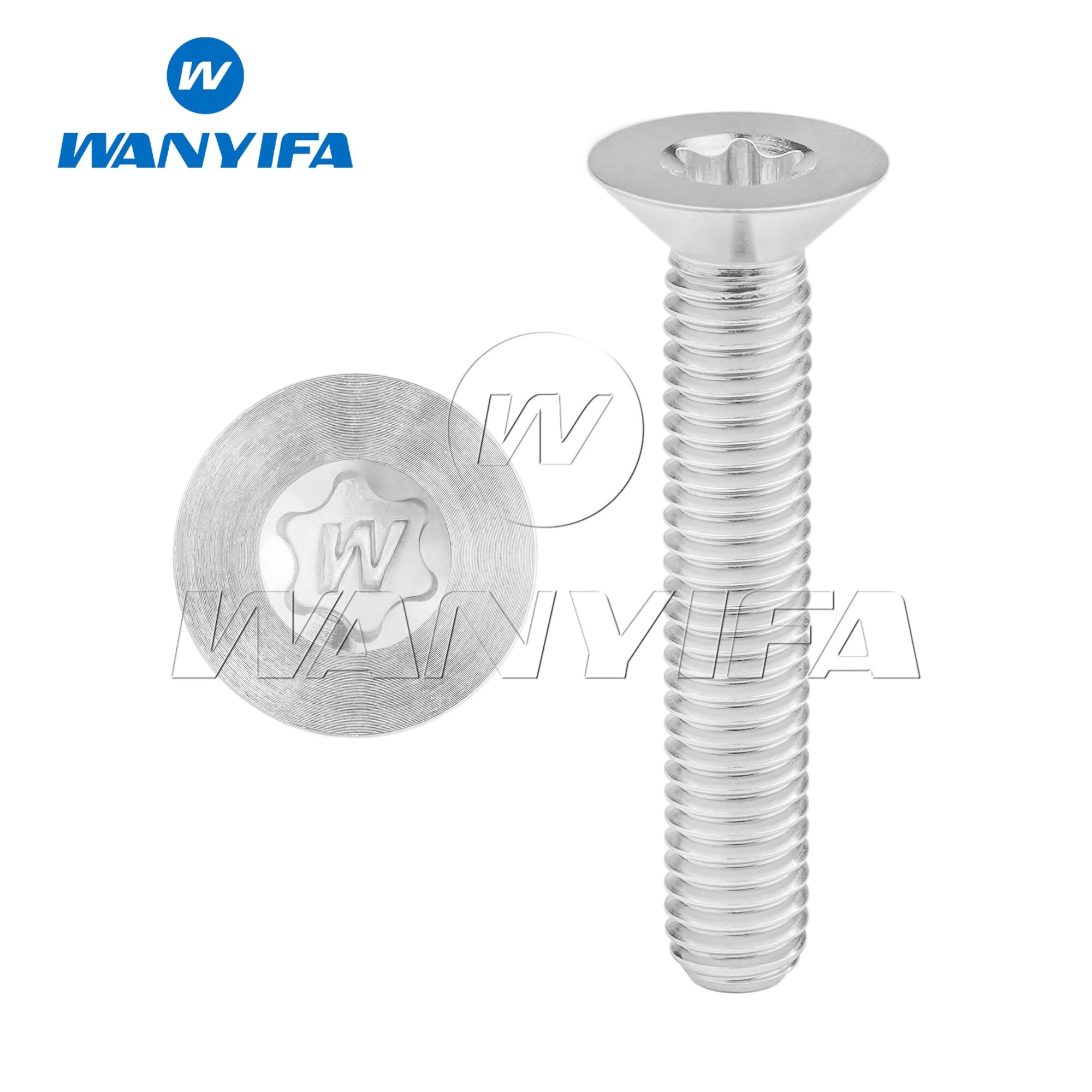 Титановые болты Wanyifa M4 M8 Torx с потайной головкой M4, Titanium, 30mm