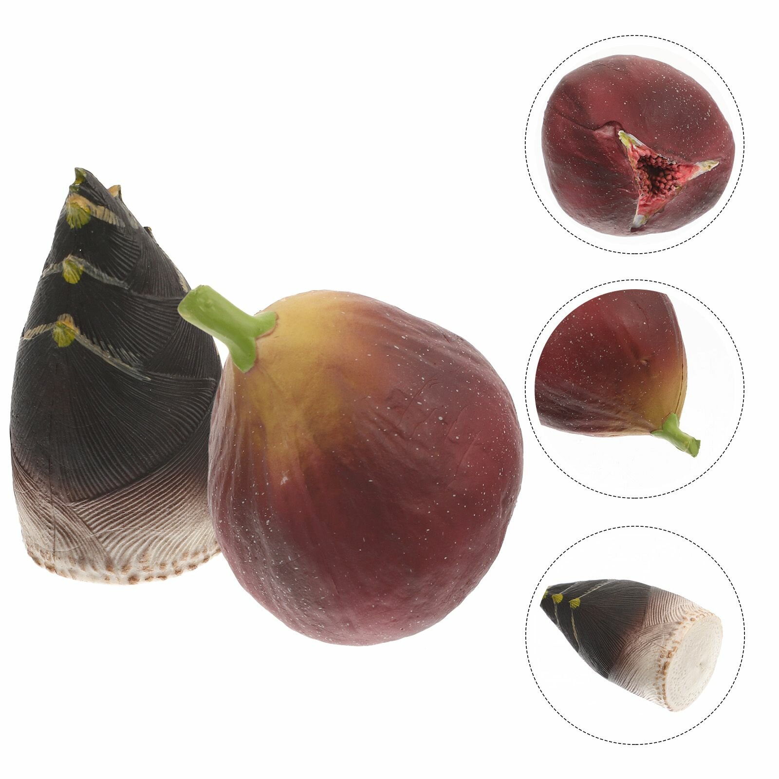 Модель Инжира Из Пластика Для Домашнего Использования, 2 Штуки