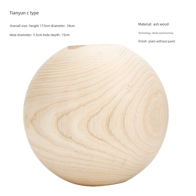 Современный круглый деревянный вазон для водного размножения, крупный размер, ручная работа, подходит для интерьера