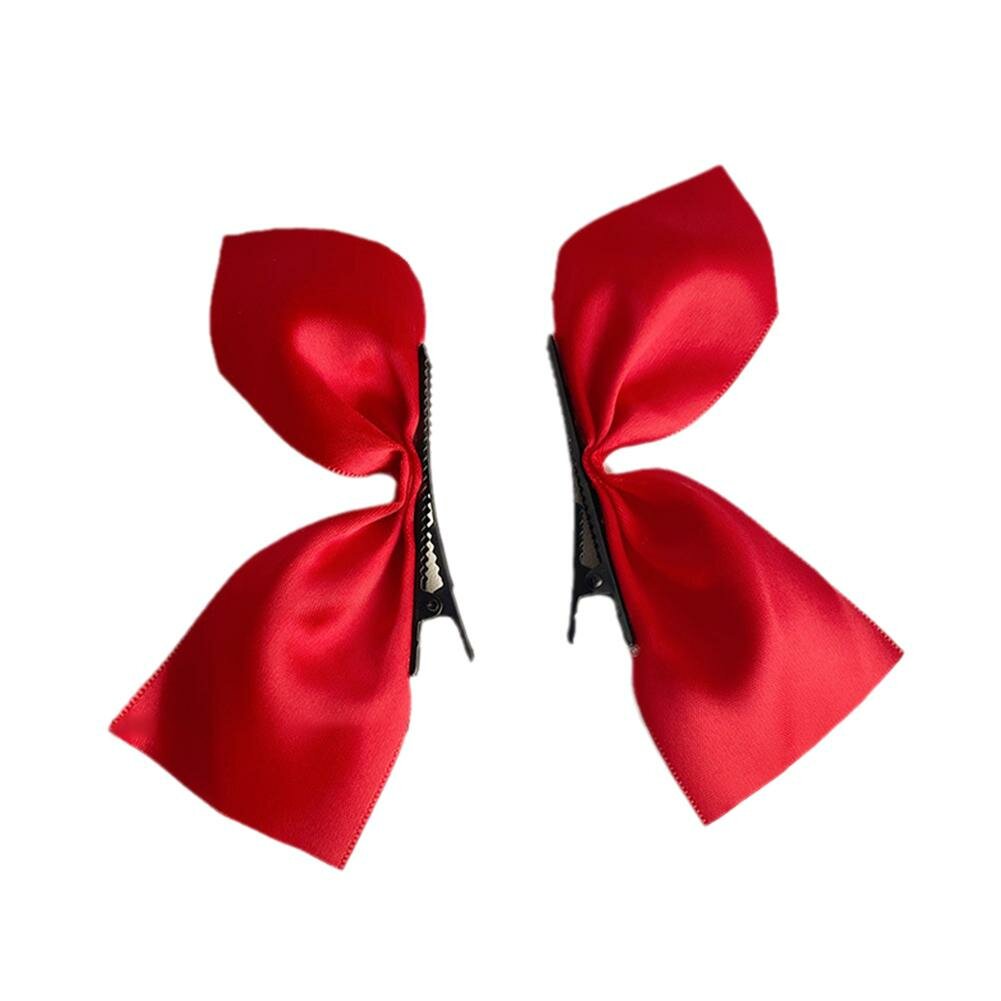 Бант для волос, Заколки-утконосы бабочка 12,5 см 2 шт