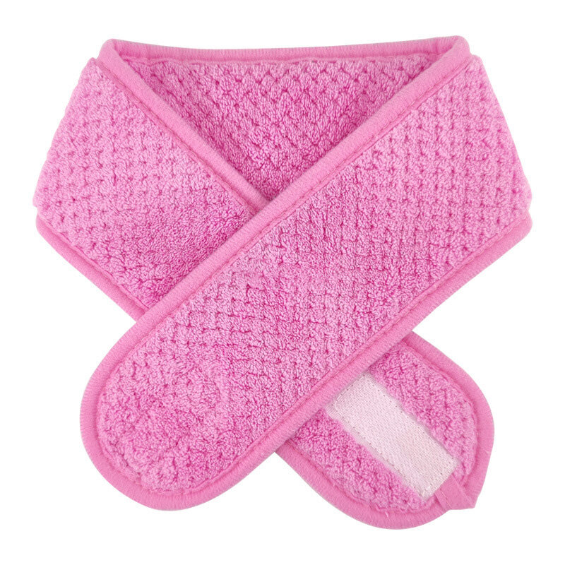 Повязка на голову косметическая женская для умывания и макияжа на липучке, 1 кусок