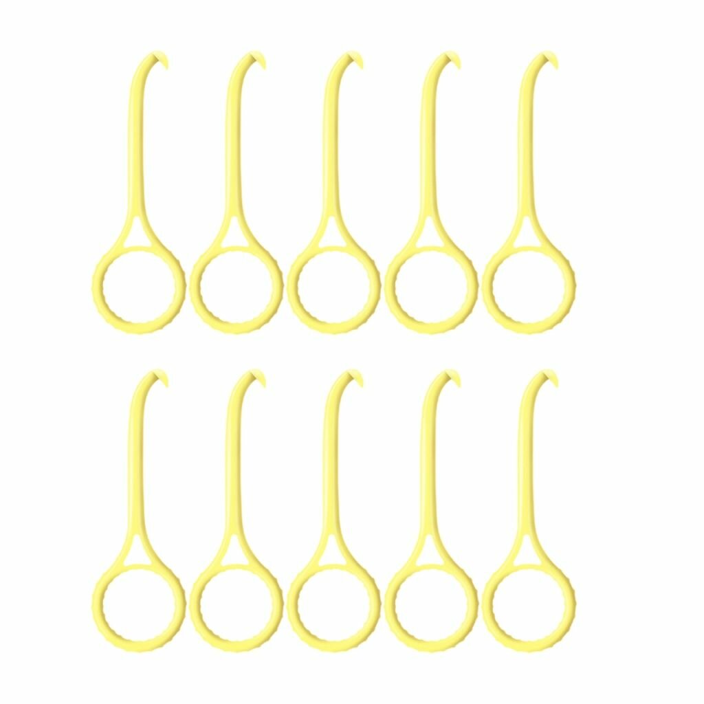 Упаковка из 10 крючков для снятия зубных протезов из прозрачного пластика, безопасного для элайнера