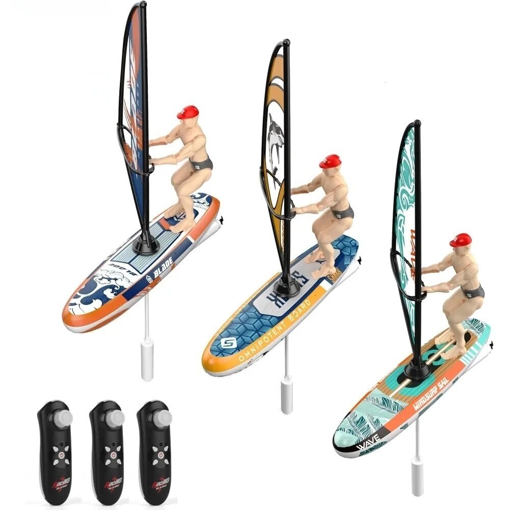 Радиоуправляемая парусная лодка 2.4G, модель скоростного катера для гонок, ослепительные качели, каякинг, соревновательный бассейн, игрушка для игр на открытом воздухе, детская водная игрушка