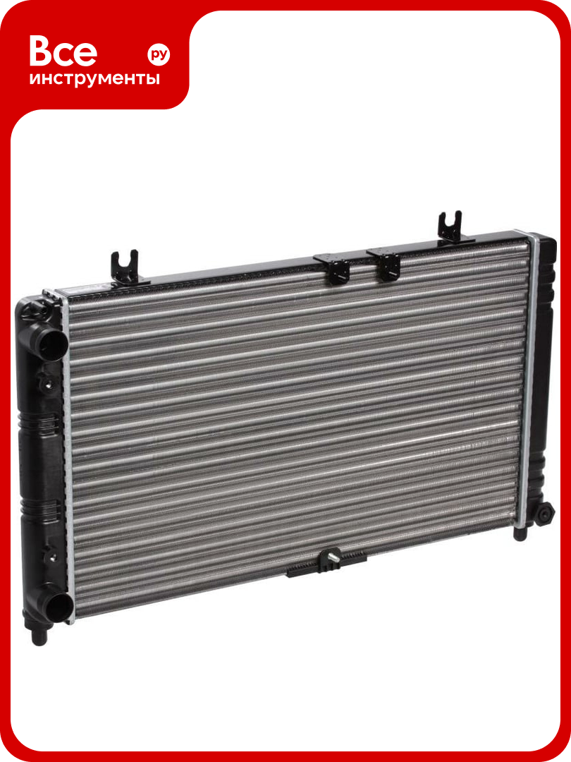 Радиатор охлаждения LUZAR LRc 0118 для Lada Kalina, алюминиевый блок, совместимый с оригинальной системой охлаждения