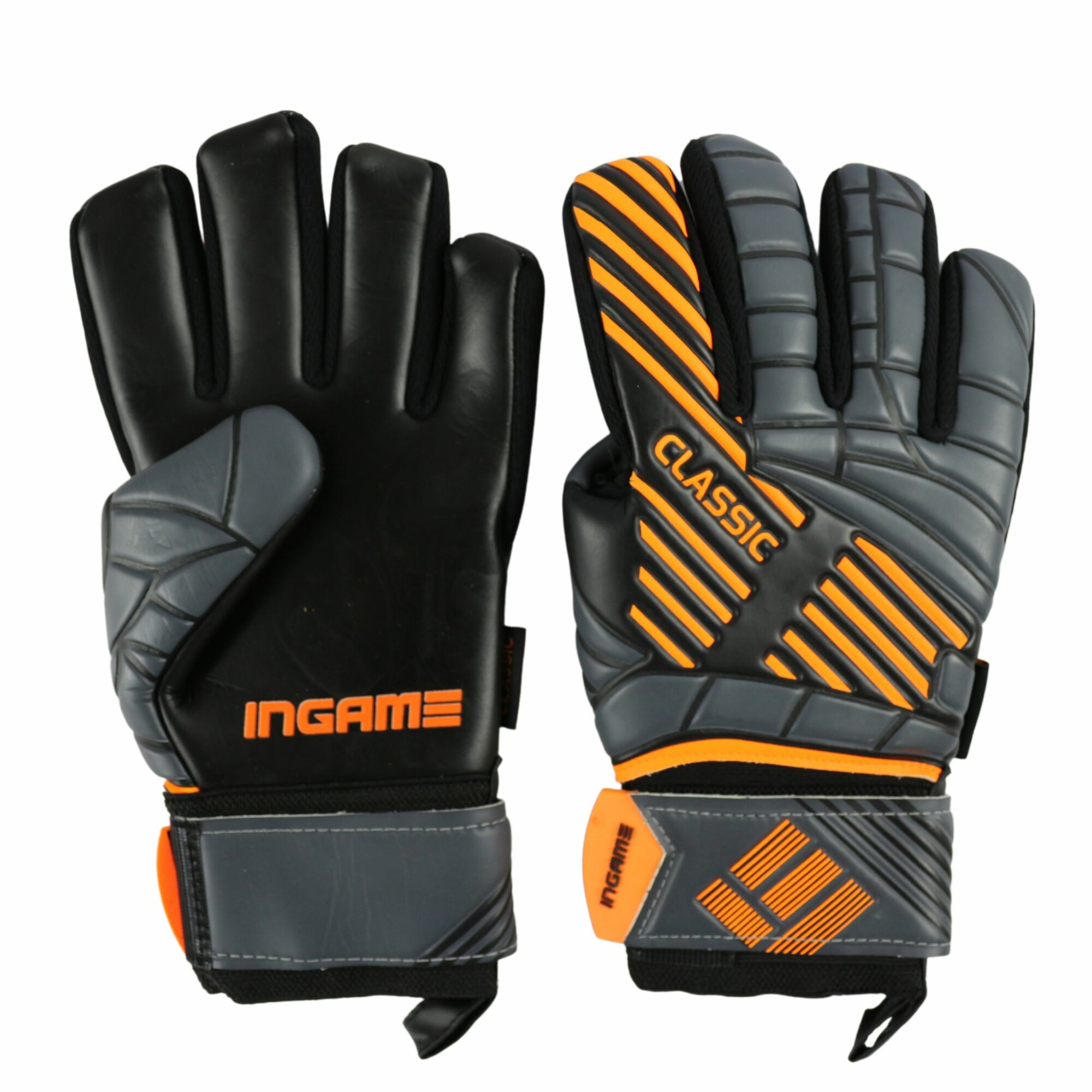 Перчатки вратарские Ingame Classic черно-оранжевые (8)
