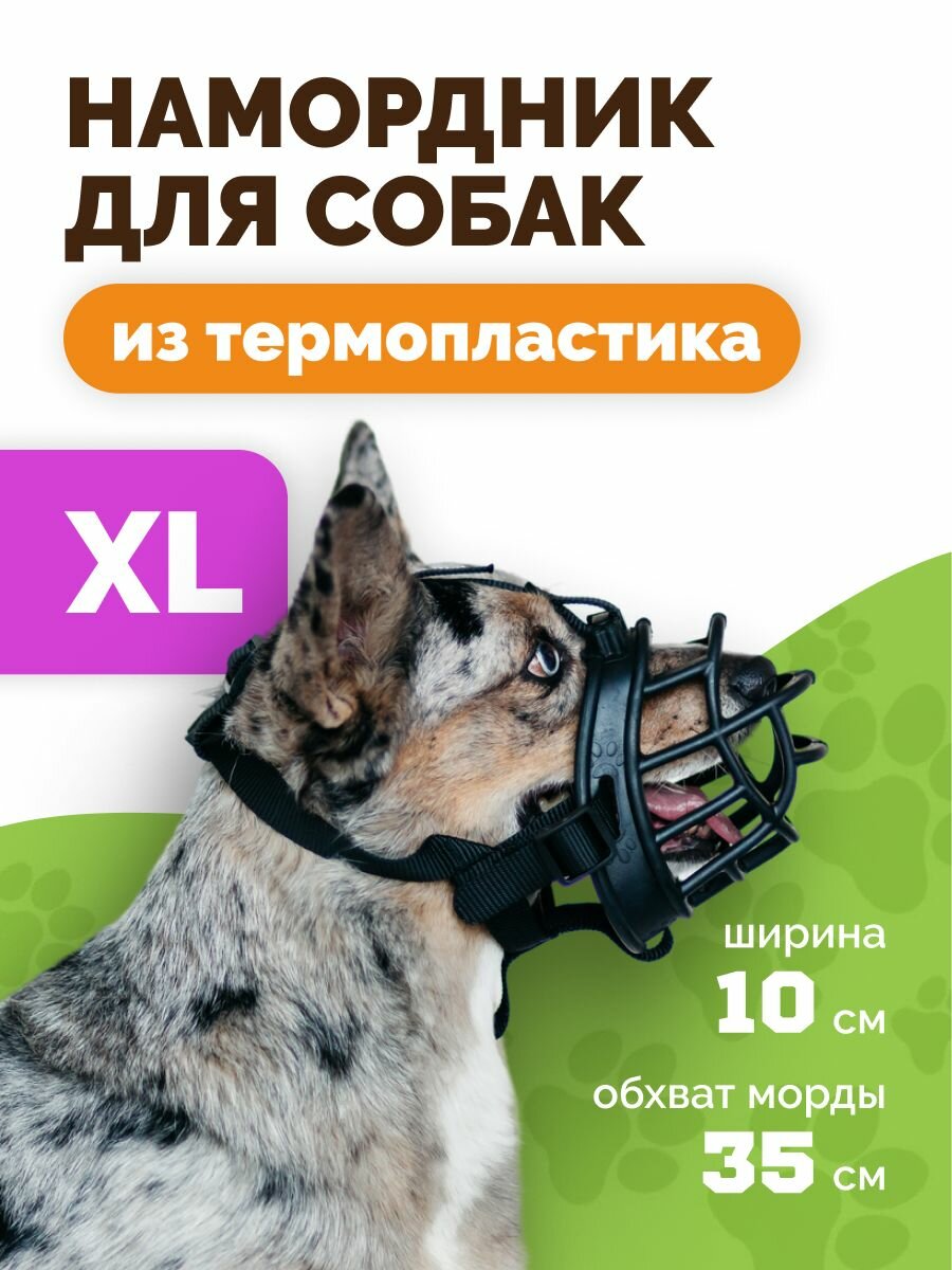Намордник для собак из термопластика, размер XL, обхват морды 35 см