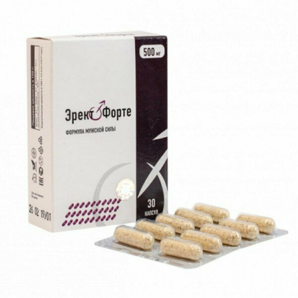 Эректофорте Сашера-Мед, для мужского здоровья, 30 капс.