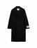 Пальто MSGM Double-breasted logo-patch coat, размер 50, black / black