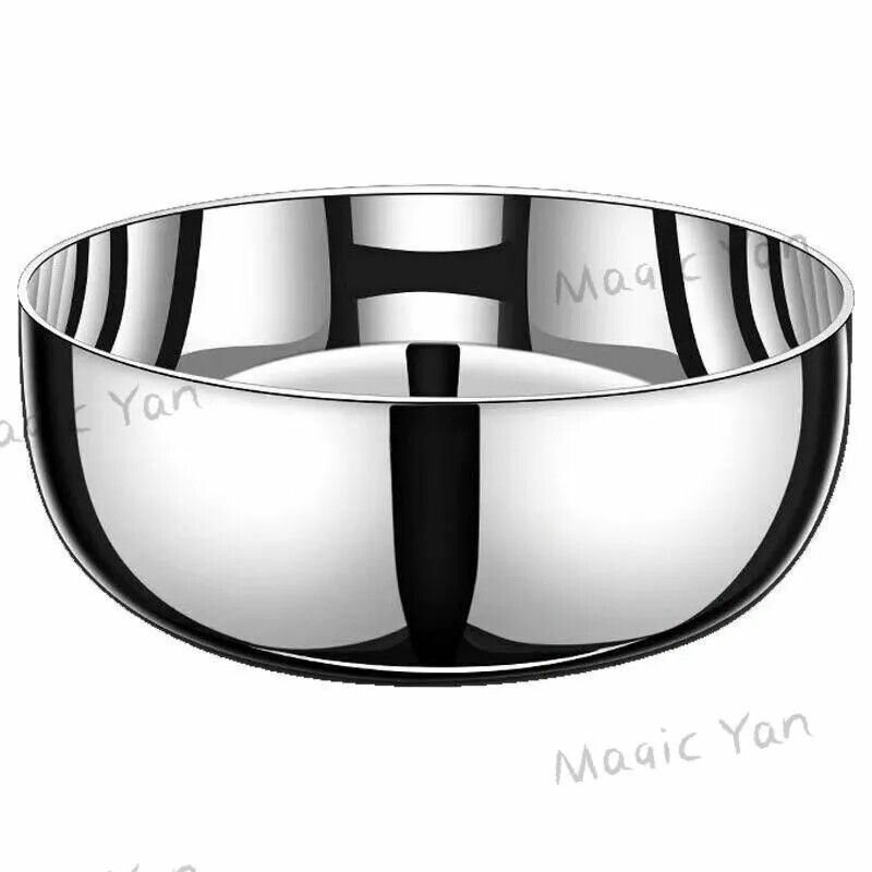 Пищевая миска для замеса теста с крышкой из утолщенной нержавеющей стали (для выпечки, мытья овощей и взбивания)