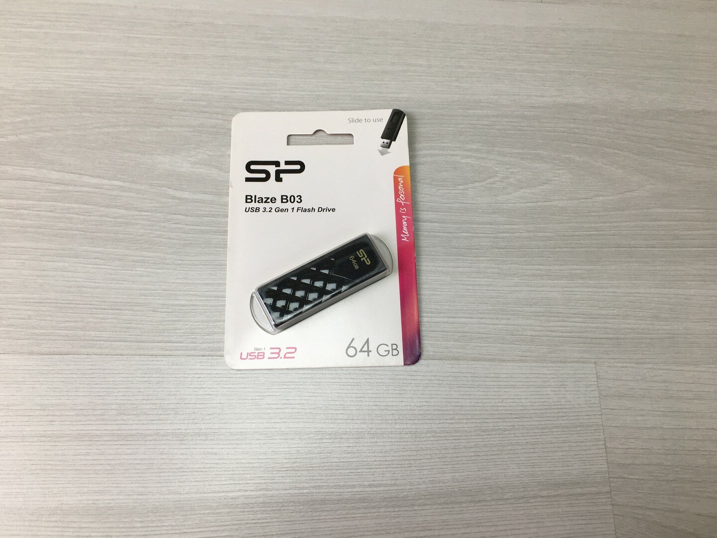 Флешка USB 64Gb, USB 3.0, Silicon Power Blaze b03, black