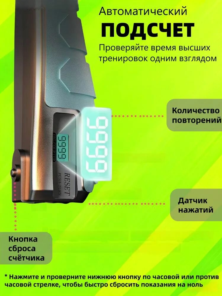 Кистевой эспандер пружинный регулируемый до 200 кг с цифровым счетчиком повторений — фото 1