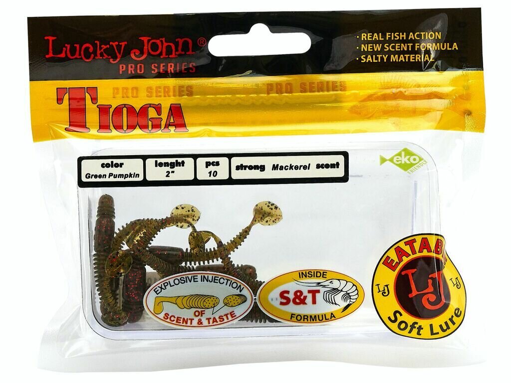 Виброхвосты съедобные Lucky John Pro Series TIOGA 2.0in (05.00)/PA03 10шт. / силиконовые приманки для рыбалки ++