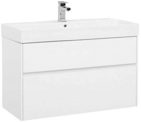 Тумба с раковиной Aquanet Бруклин 100 белый