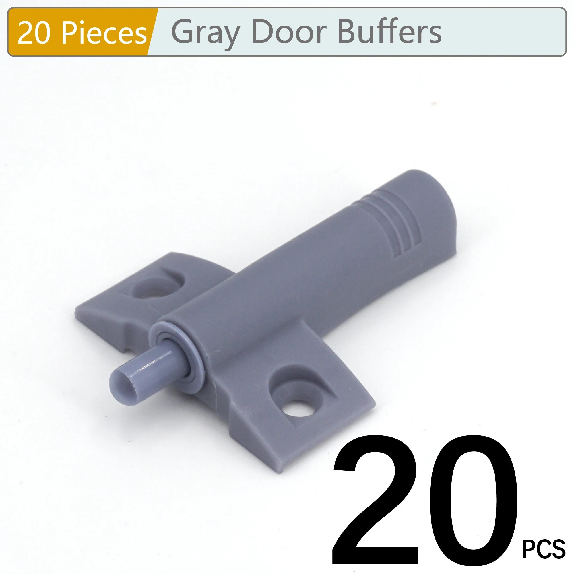 Демпферы дверей шкафа 20/10/5 шт, серый/белый 20 Pieces Gray