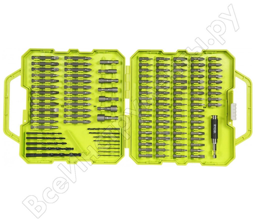 Набор бит и сверл RAK127DDSD Ryobi 127 шт, для дрели и шуруповерта