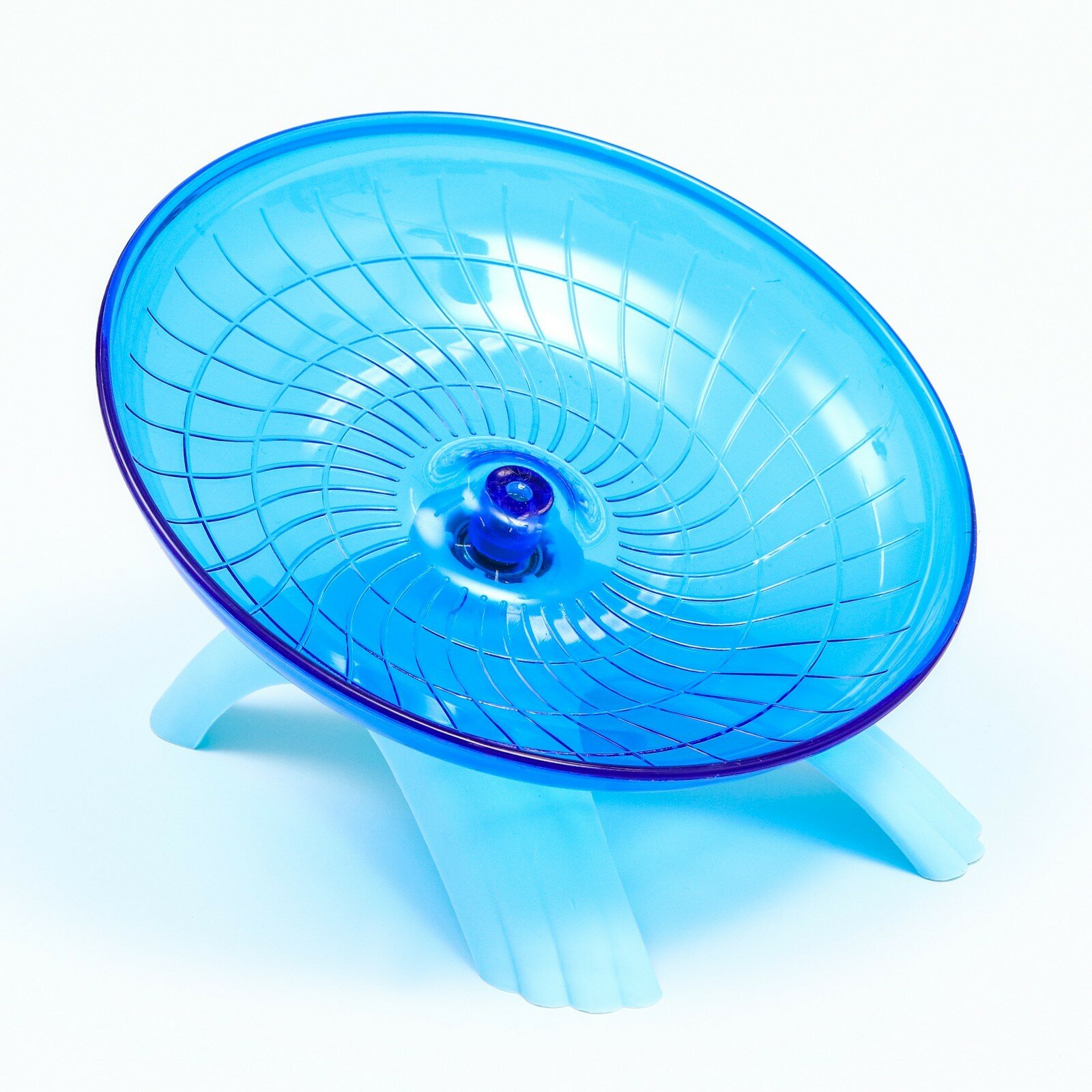 Беговая тарелка Carno для грызунов, 18 х 18 х 11 см, синяя, 7621335