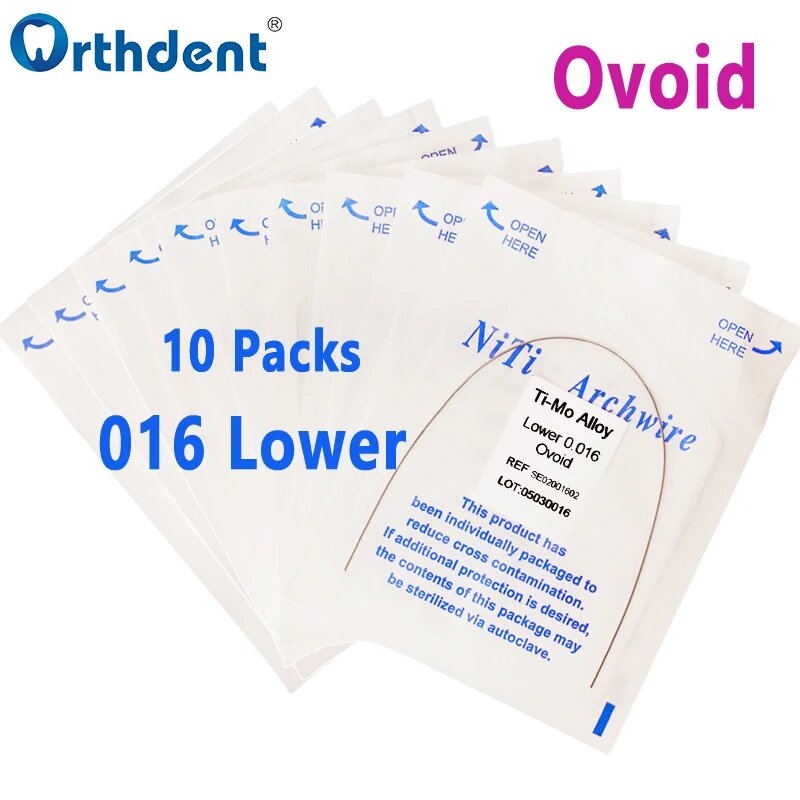 NiTi Archwire Ovoid 016 Lower 10 шт.