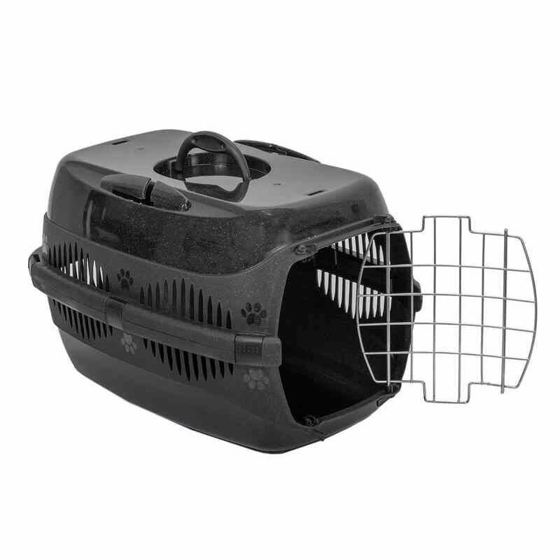 HOMEPET Переноска для животных, черная, 43х29х27,5 см/