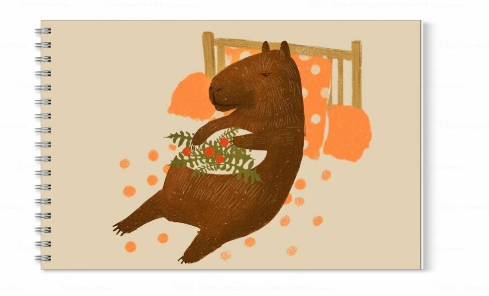 Альбом для рисования MIGOM А4 Капибара, Capybara - 0007