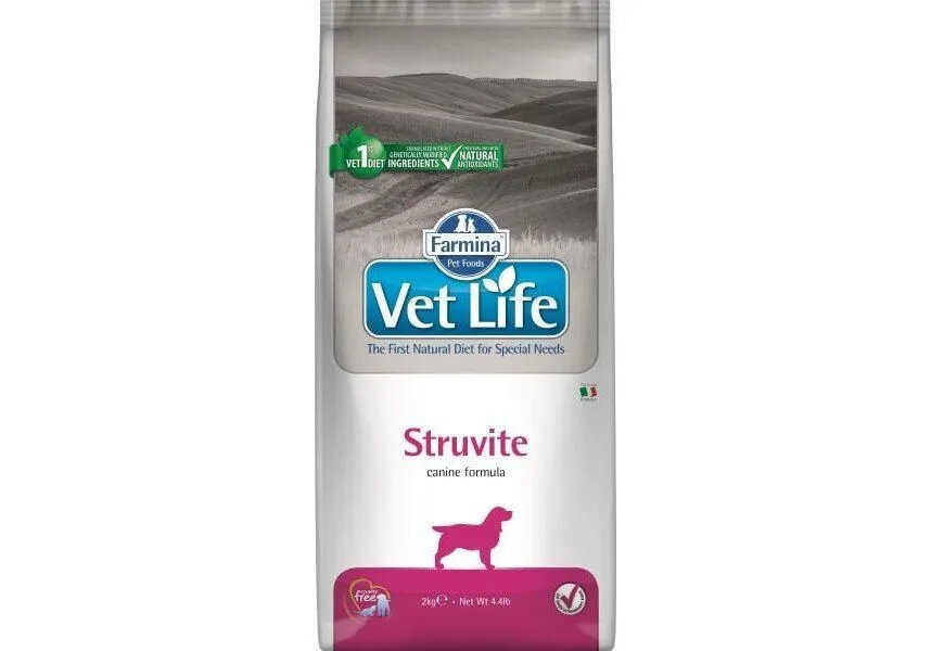 Farmina Vet Life Struvite сухой для собак лечение и профилактика МКБ струвитных уролитов 2кг