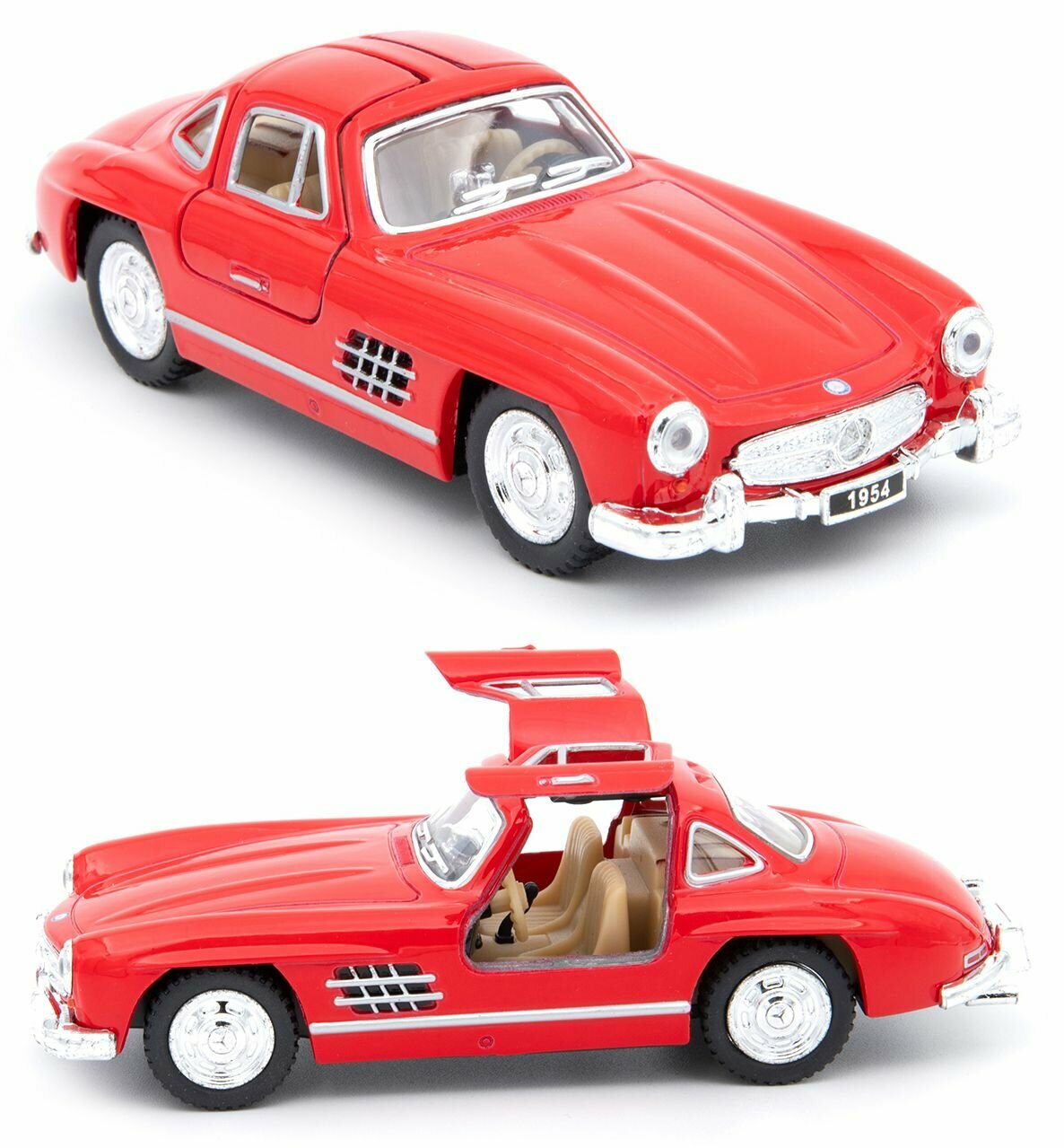 Kinsmart. Модель "Mercedes-Benz 300SL 1954" 1:36 (красная) инерц.