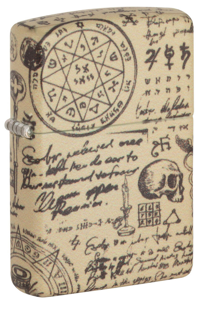 Оригинальная бензиновая зажигалка ZIPPO Alchemy Design с покрытием 540 Matte, латунь/сталь, бежевая, матовая, 38x13x57 мм