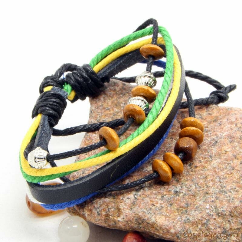 Плетеный браслет, дерево