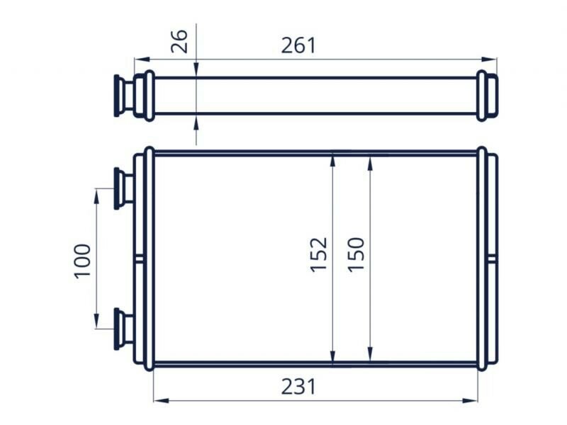 Радиатор отопителя для а/м УАЗ 3163 паяный AC+ Sanden 3163-8101060-30 WONDERFUL TM