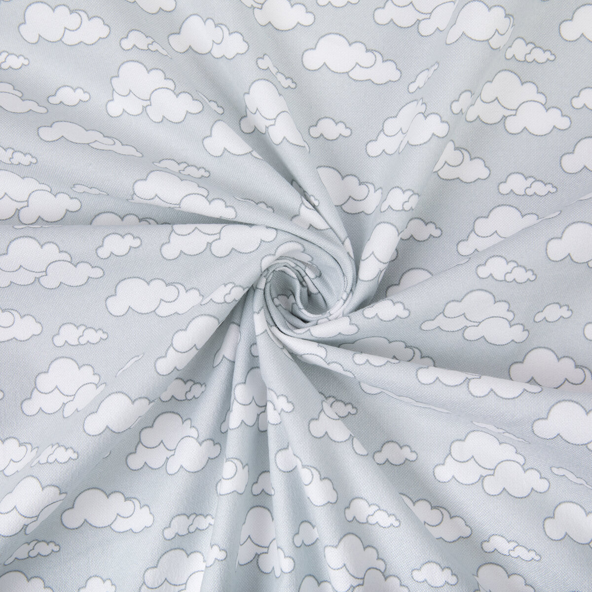 Ткань для пэчворка PEPPY "молочные СНЫ фланель" отрез 100 x 110 см 175 г/кв. м 100% хлопок МС-21 серый