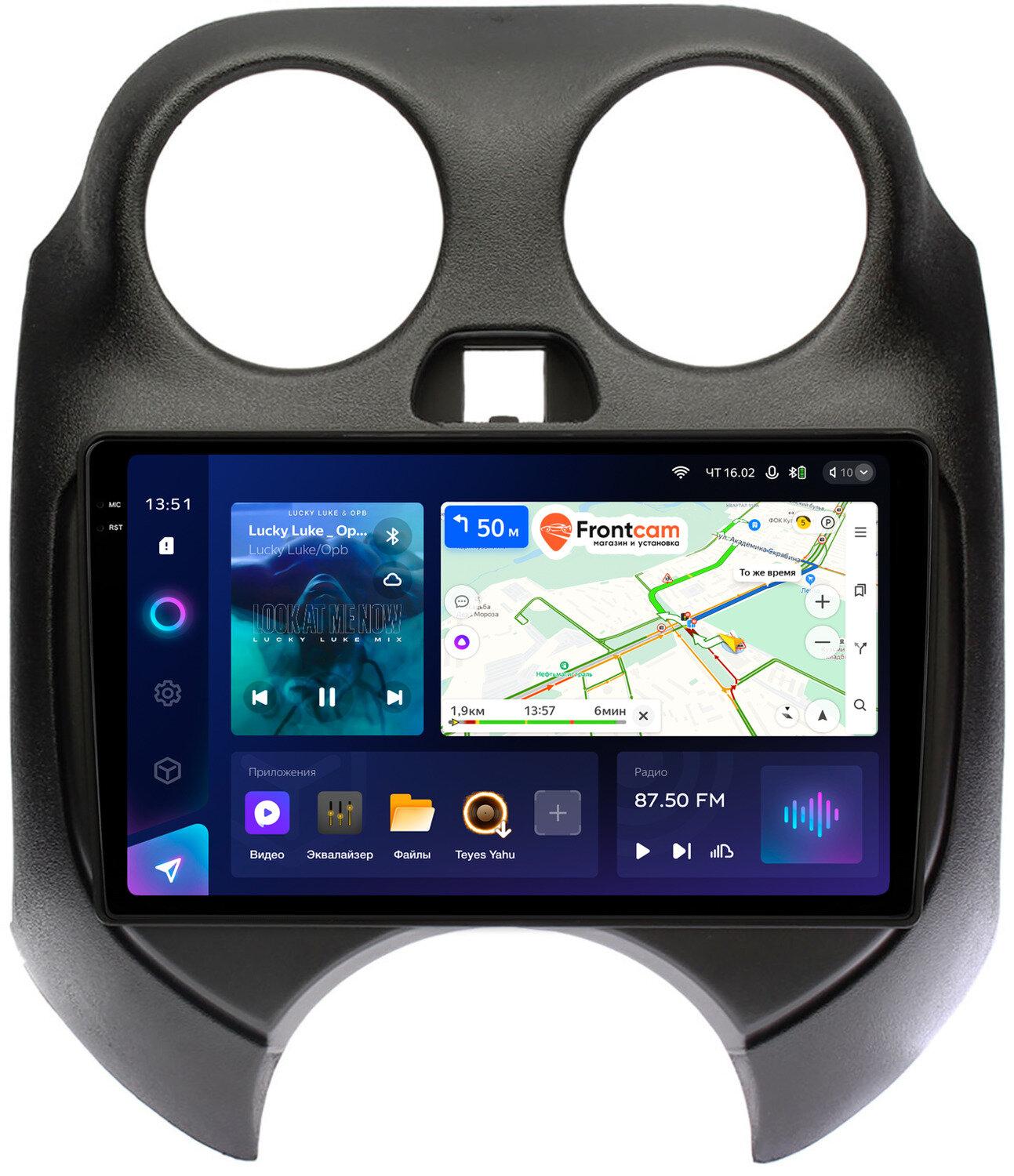Штатная магнитола Teyes CC3 2K 4/64 9.5" RM-9100 Nissan March (K13) 2010-2013 Android 10 (4G-SIM, DSP, QLed)