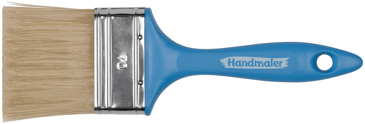 Кисть плоская "Handmaler BLUE", искусственная щетина, пластик. ручка, 70 мм