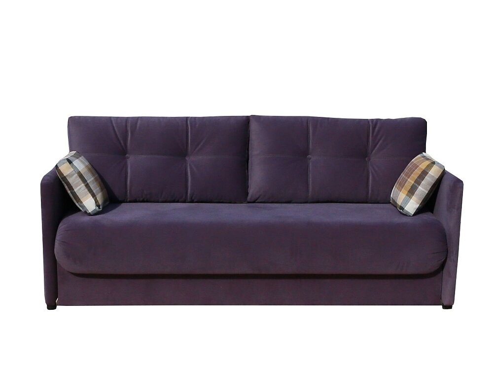 Прямой диван Шерлок Вайолет, еврокнижка, 212х103х93 см, с ящиком для белья
