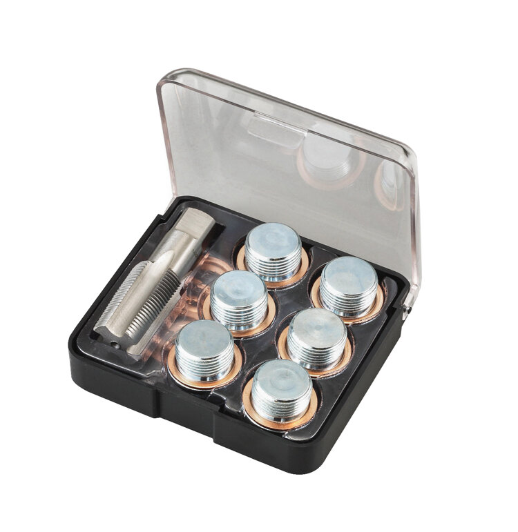 Licota ATA-7600E Набор для восстановления резьбы отверстия масляного поддона (картера) М22х1,5