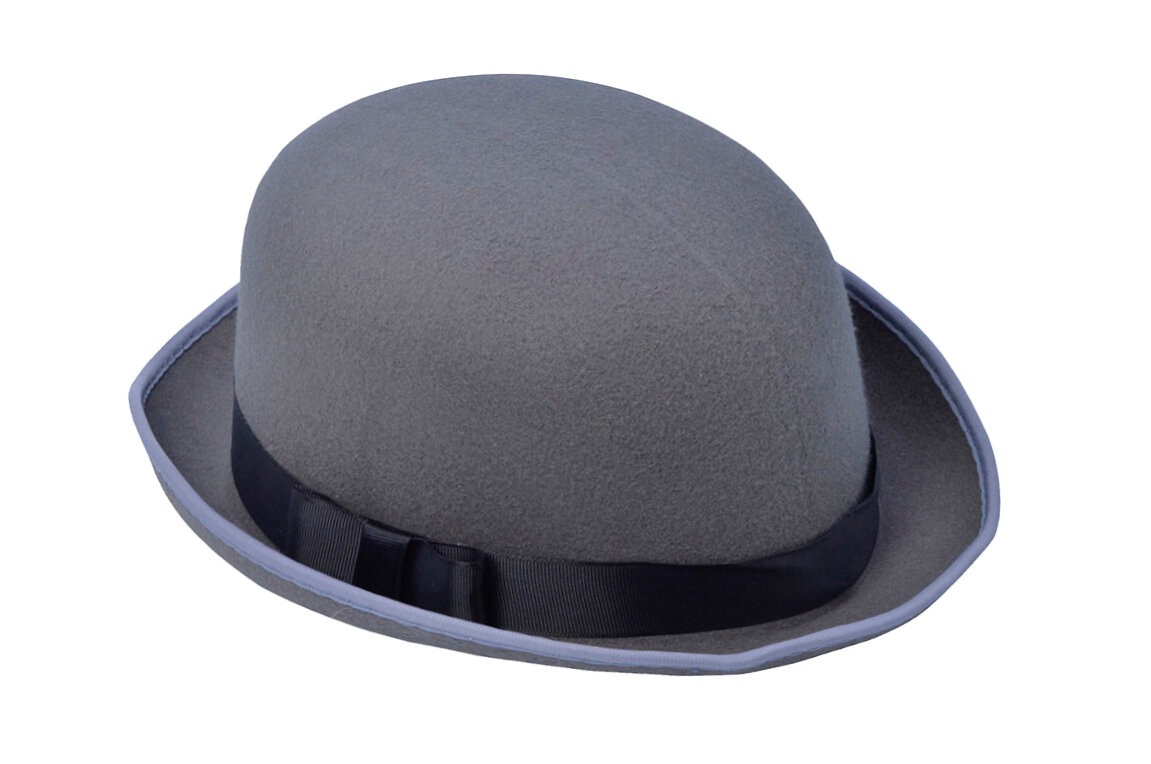 Котелок "Джентльмены" ВН606, искусственный фетр, серый, размер 56