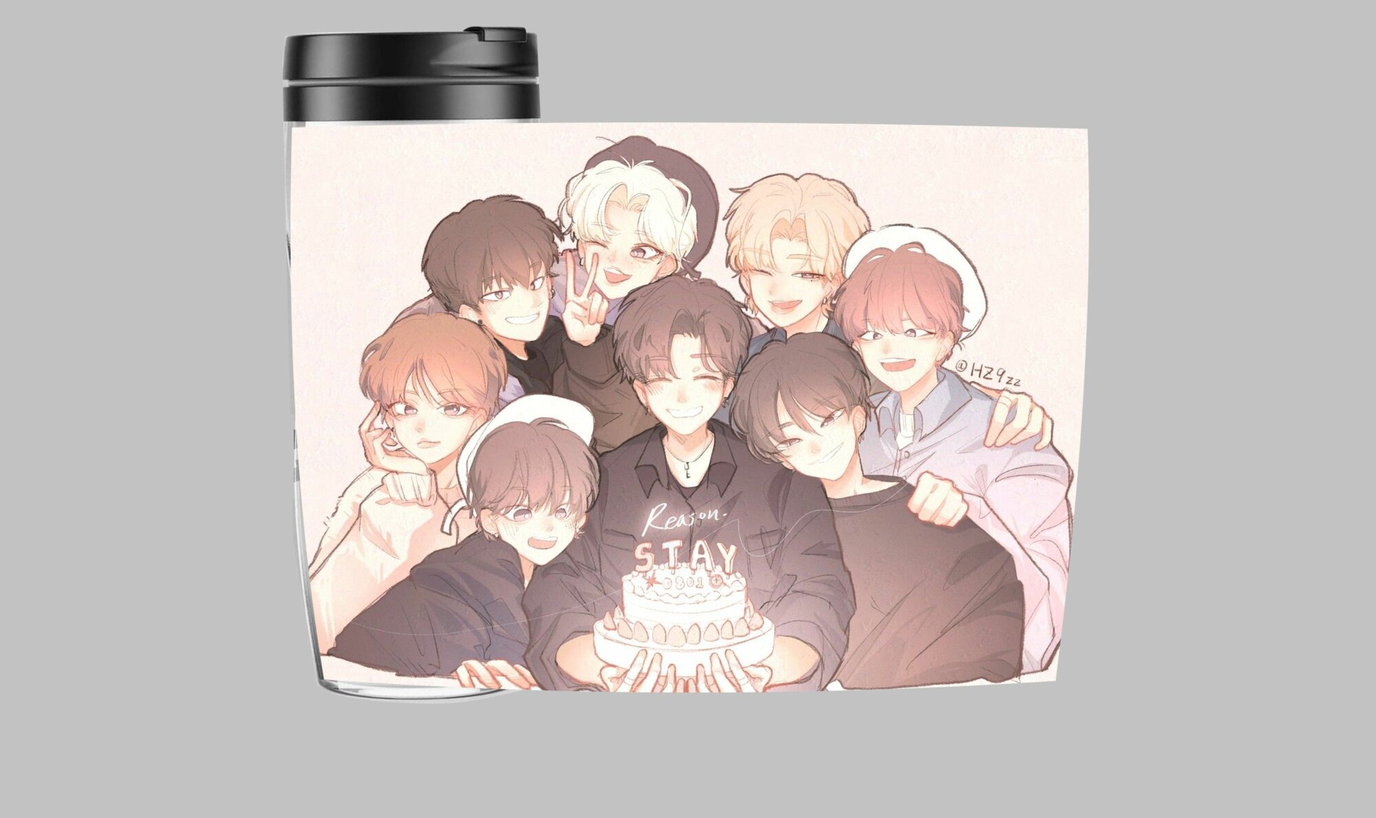 Термостакан с принтом "Stray Kids"