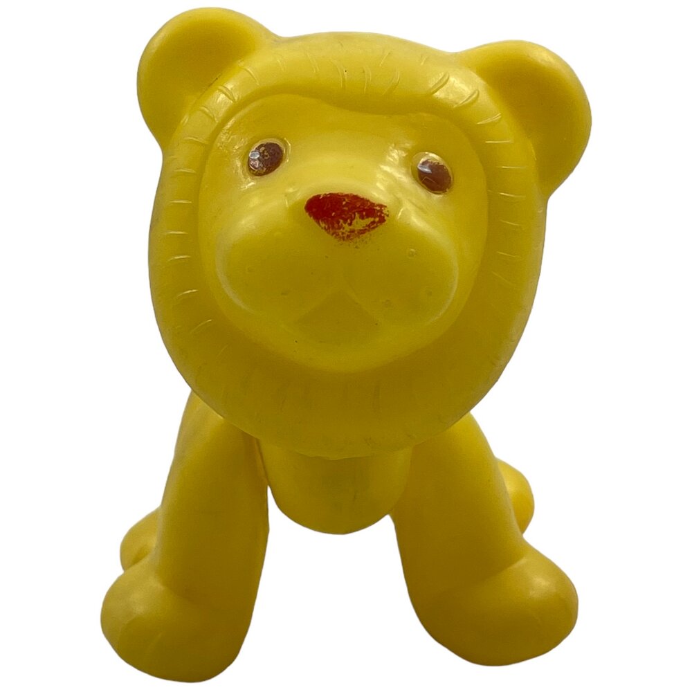 Пластиковая игрушка "Жёлтый львёнок" 1970-1980 гг. СССР