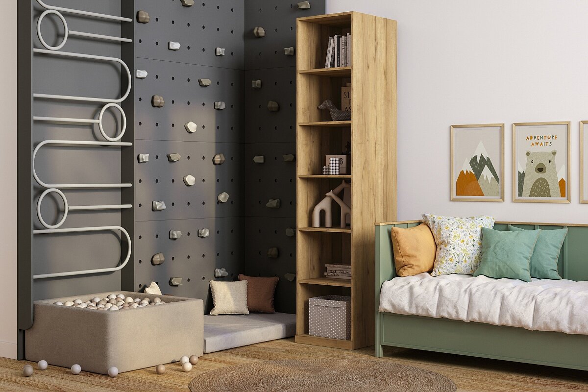 Стеллаж МебельЛэнд24 Скарабей Дуб Золотистый 45x52x210 дуб светлый