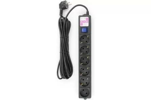 Сетевой фильтр POWERCUBE SPG6-B3M, черный