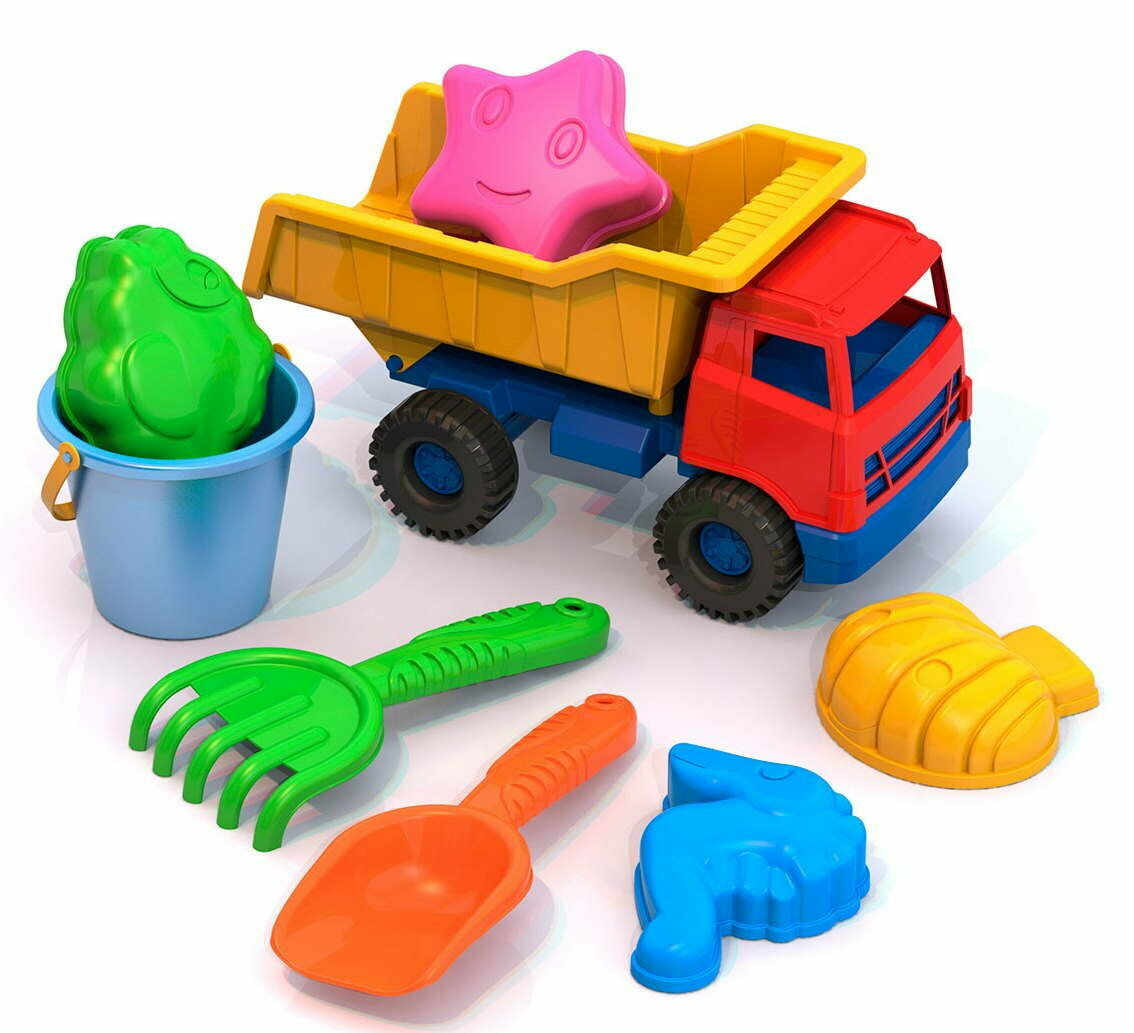 Набор для песка № 16 (431302+028 (4 шт.)+090+091+мал. ведро)